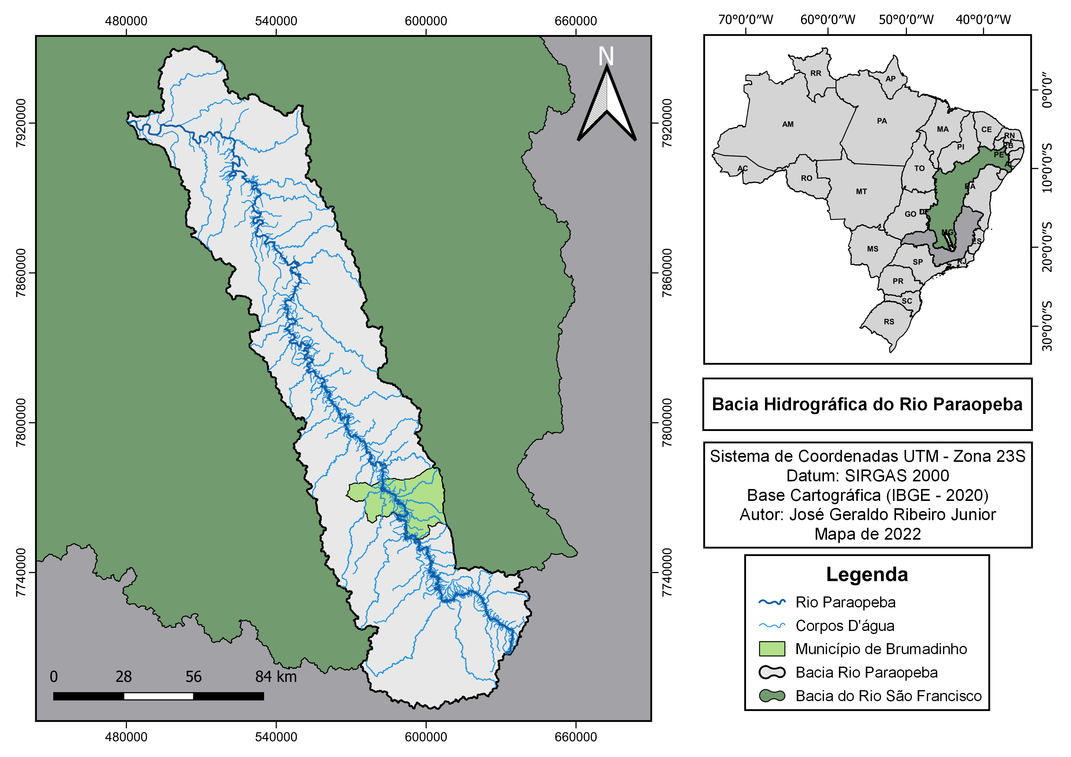 Mapa Bacia do Rio Paraopeba | Spatialnode